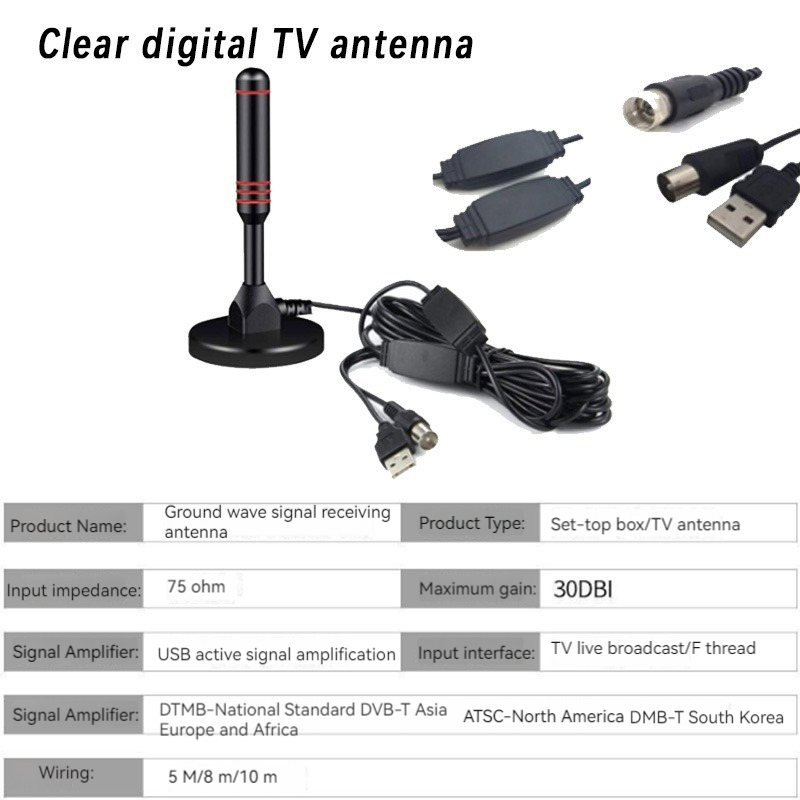 Amplified HD Digital Indoor TV Antenna Long Range, 4K/1080p Support ...