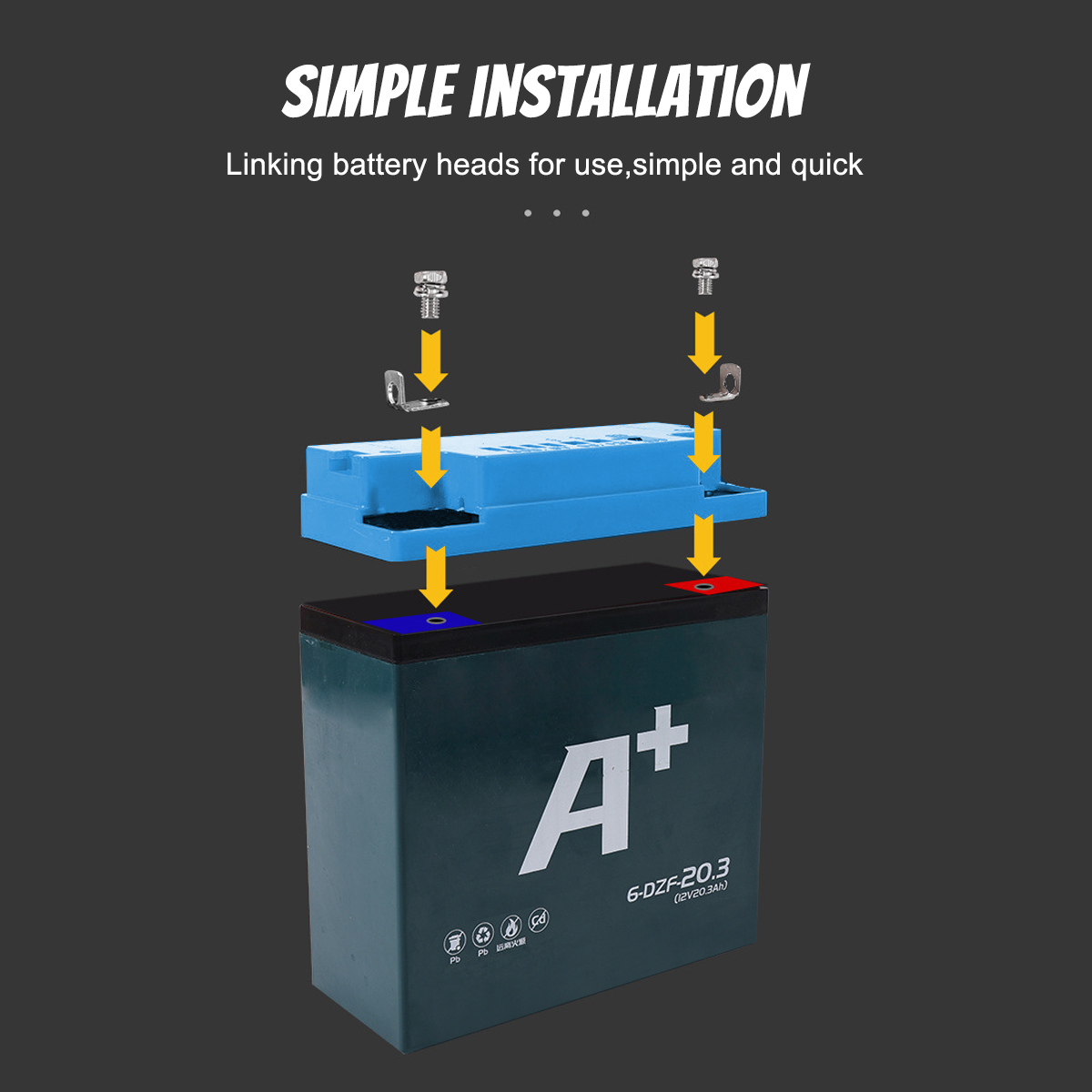 12V battery cover with multiple USB ports, fast charging, independent ...