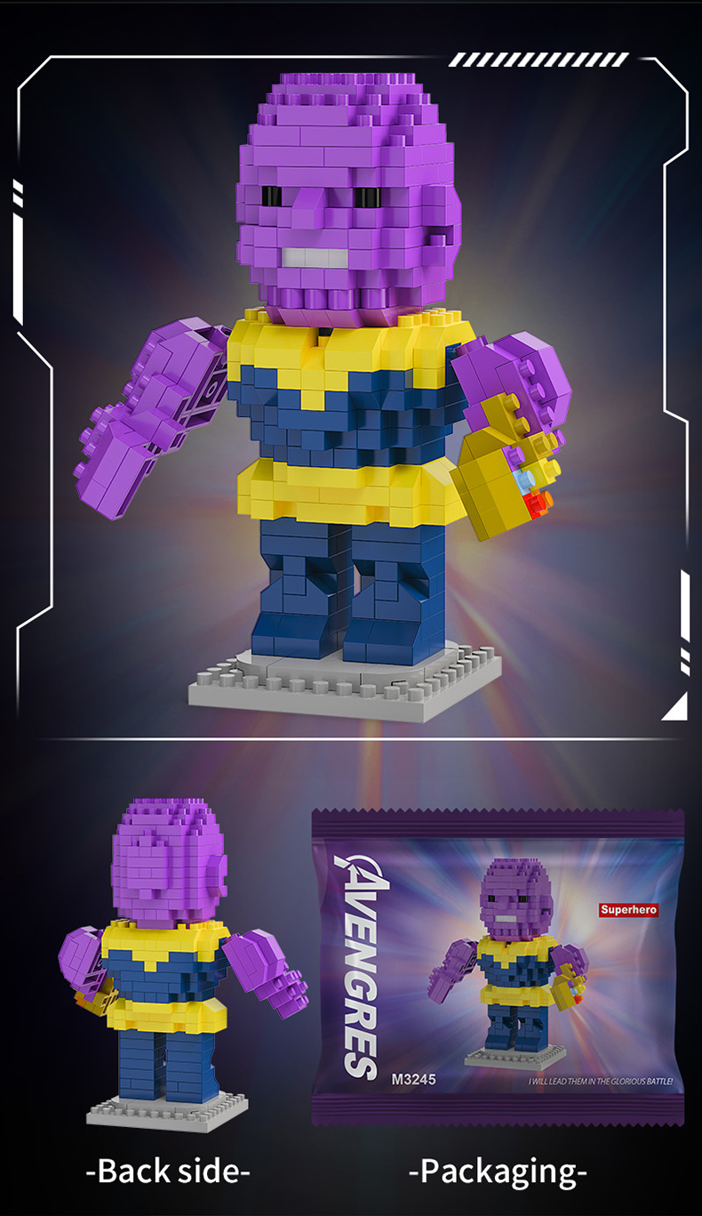 【Ready Stock】Blocks Bricks Building Block Assembled Small Hero ...