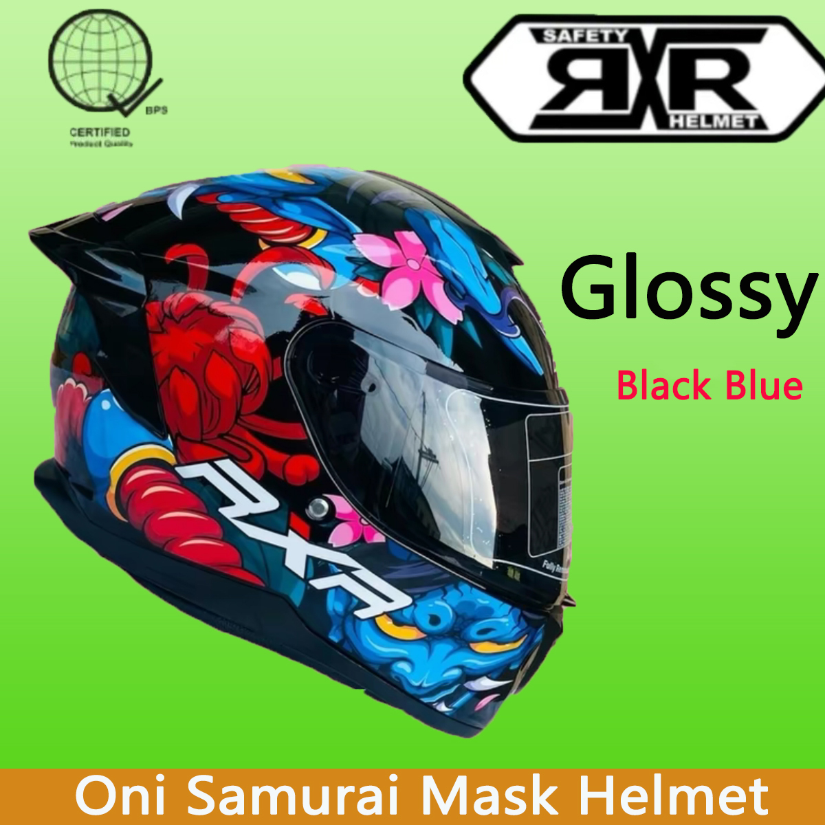 RXR Oni Samurai Helmet Full Face Helmet ghost rider helmet With ICC/BPS ...