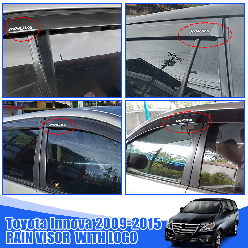 TOYOTA INNOVA 2009 - 2025 RAIN VISOR INNOVA LOGO Window Visor Door ...