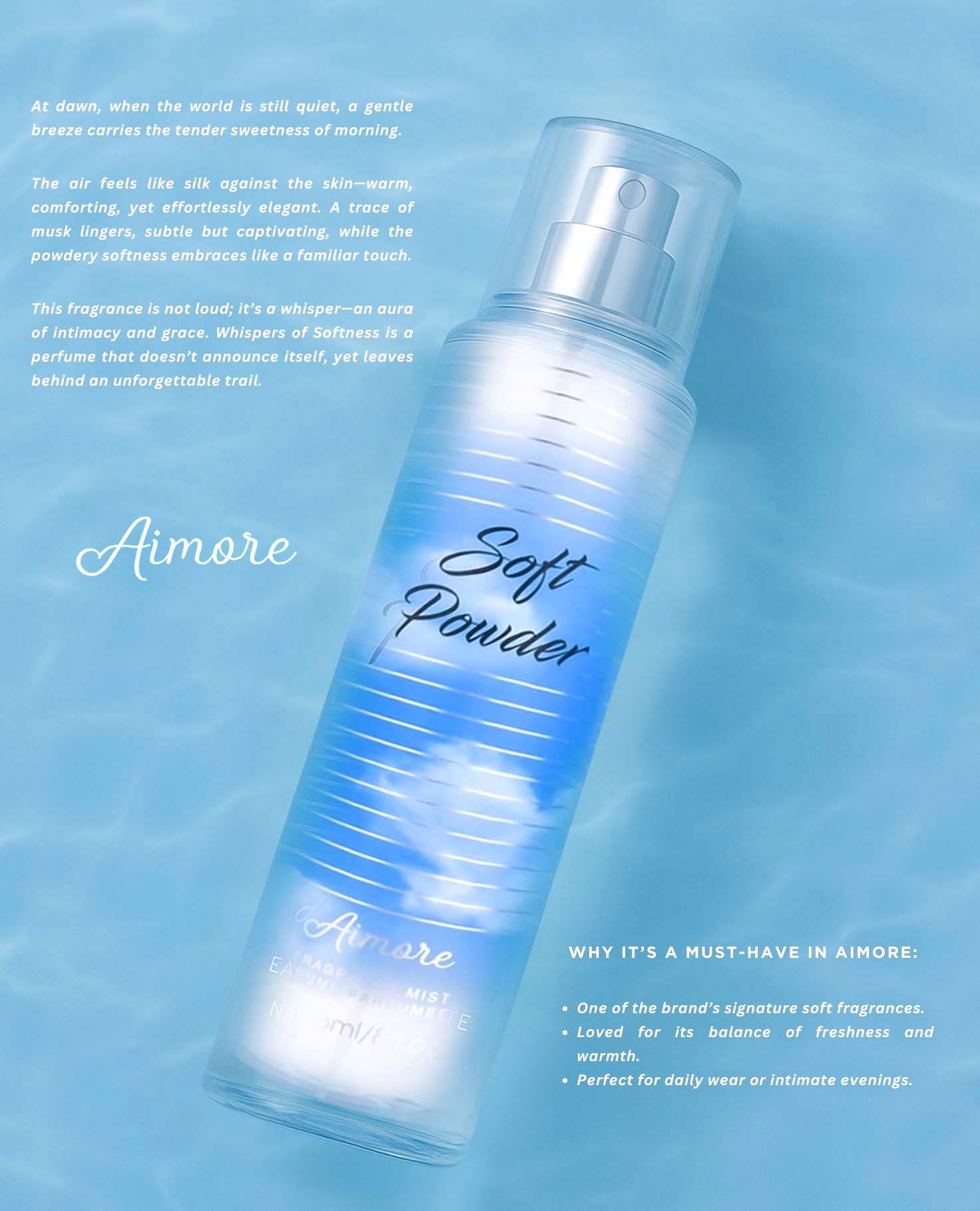 AIMORE | SOFT POWDER PERFUME FOR WOMEN 236ml Scented Fragrance Scent ...