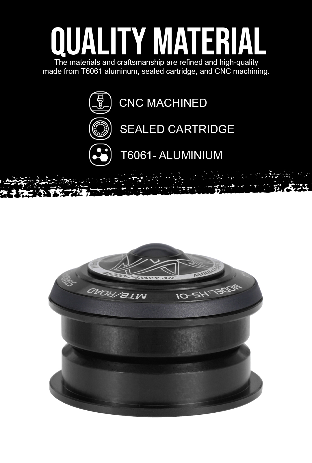 MOUBTAINPEAK HEADSET MTB 44X44MM - ALLOY NON TAPERED SEALED BEARING ...
