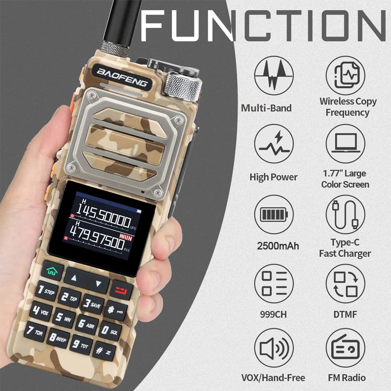 Baofeng UV-25M 2 Set Walkie Talkie Long Range 20KM Six AM Band Two Way ...