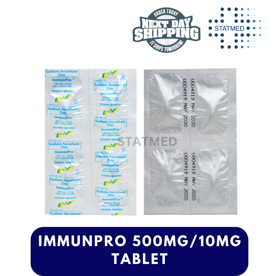 Immunpro 500mg/10mg Tablet Sodium Ascorbate + Zinc l 10 & 50 Tablets ...