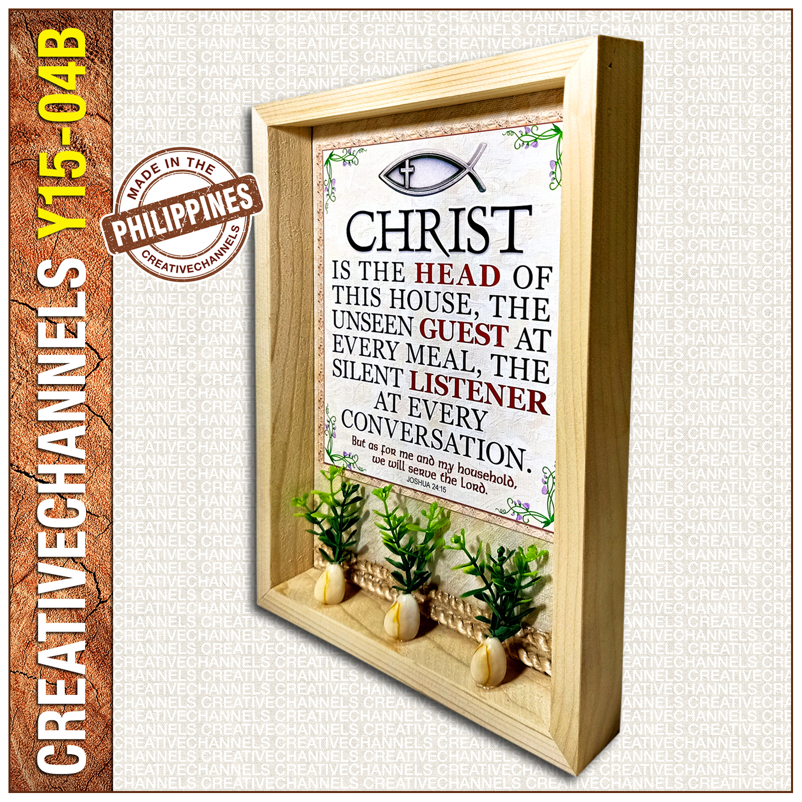 CHRIST IS THE HEAD, Y15-04B, CreativeChannels Wooden Wall Decor, Bible ...