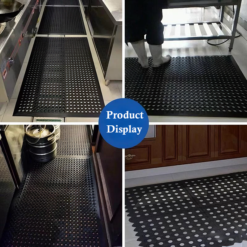 Anti-Slip Mat Commercial Grade NBR Rubber Oil/Bacteria Resistant Eco ...