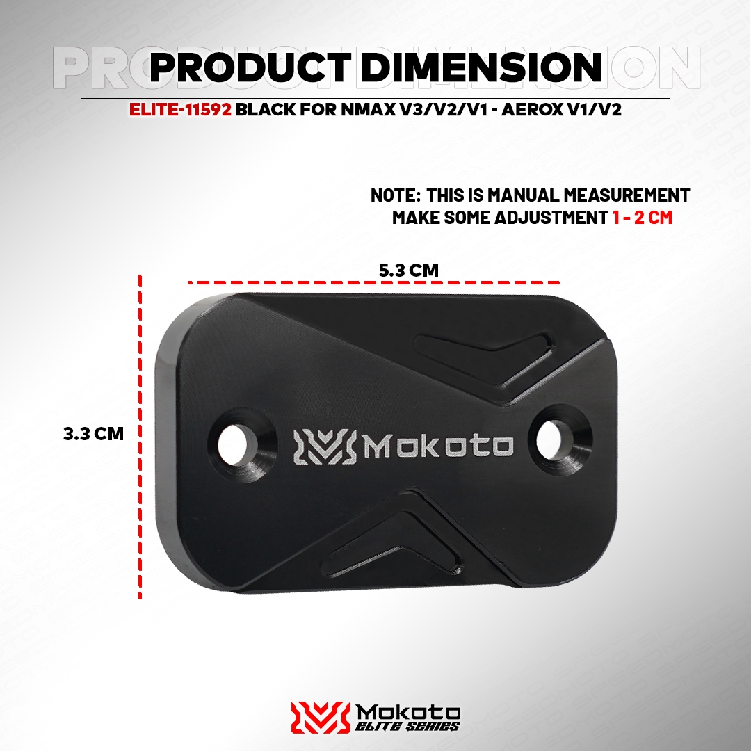 MOKOTO ELITE SERIES NMAX V3 V2 V1 / AEROX V1 V2 BRAKE FLUID CAP BLACK ...