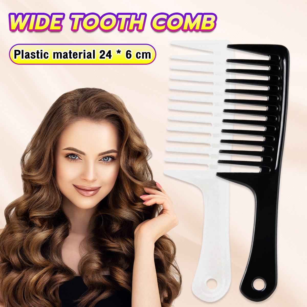 YOD Wide Tooth Comb Curly Hair Combs Hairdressing Tools for ...