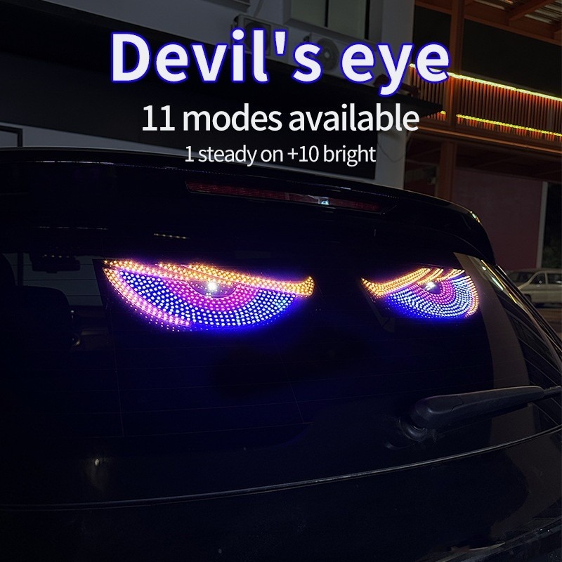 2PCS 24V 12V USB LED Devil Eye Dynamic Big Devil Eyes Light for Cars ...