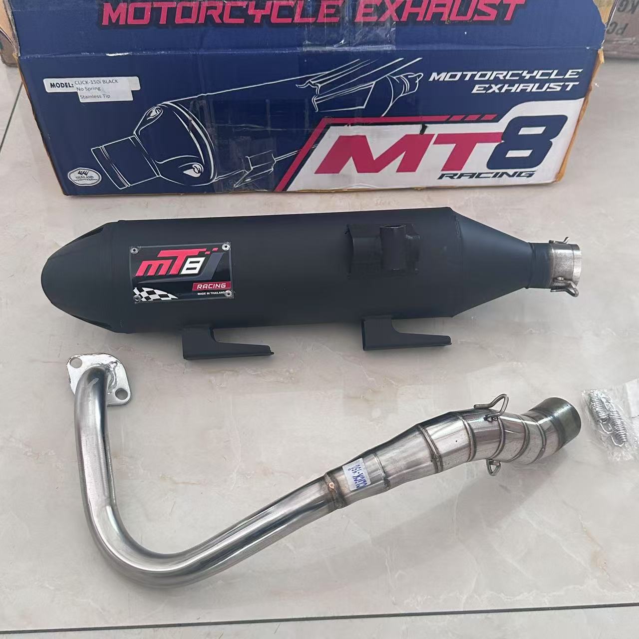 MT8 Pipe for CLICK 125i / 150i V2 / V3 GAMECHANGER | HONDA Stainless ...