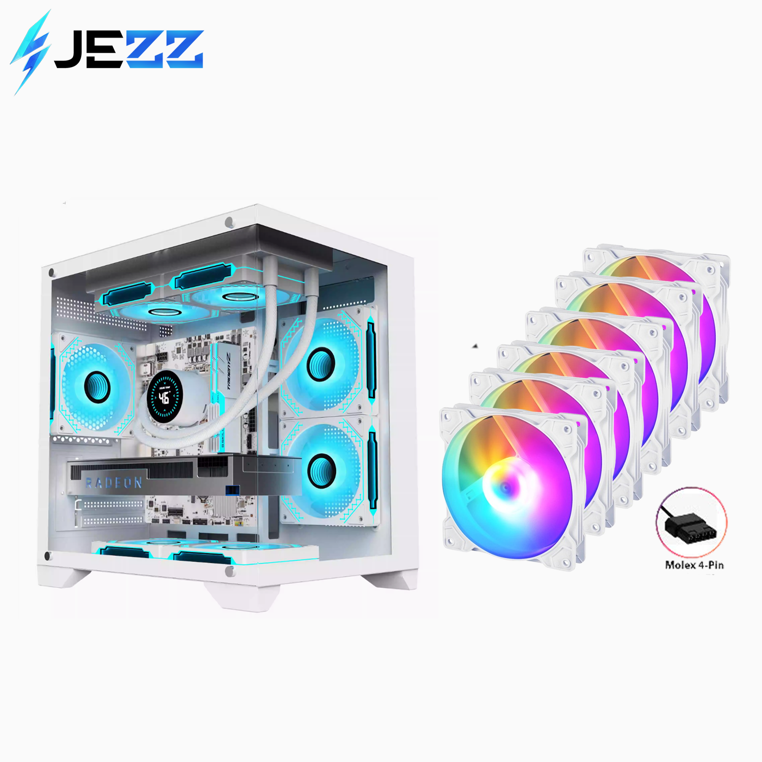Sumtax Seaview MINI MATX Gaming Case Tempered Glass Panel Chassis Micro ...