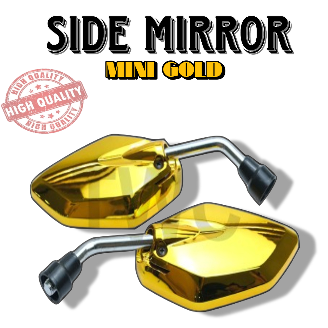 EURO RAPIDO 110 - Side Mirror GOLD Short Stem | Clear Mirror | Glossy ...