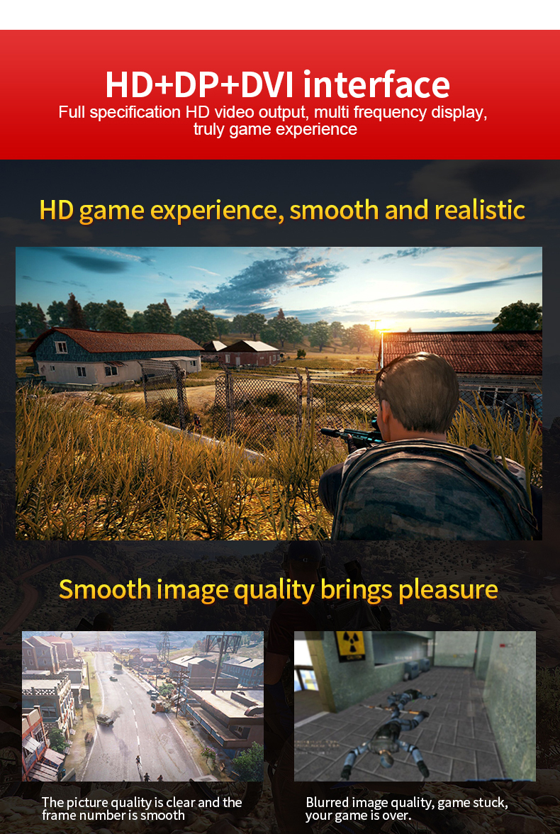 RAMSTA AMD RX580 8GB Graphics Card GDDR5 256Bit Computer GPU Video Card ...