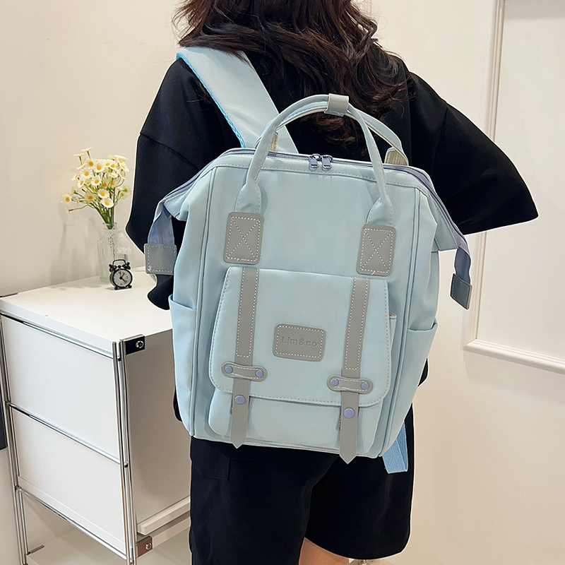 【High-End Mumu】6045 Quality Nylon Unisex Back Pack Cute College School ...