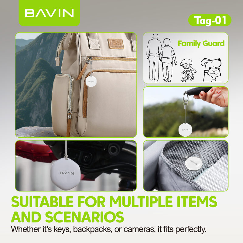 BAVIN TAG01 Smart Bluetooth Wireless Tracker Locator Tag for Keys, Pets ...