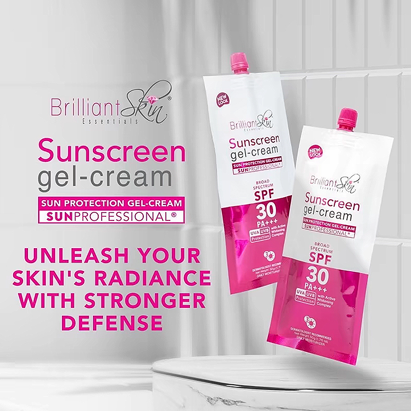 Original BRILLIANT SKIN Sunscreen Gel Cream | Tinted Sunscreen Face&Body Sunblock 50g | Shopee ...