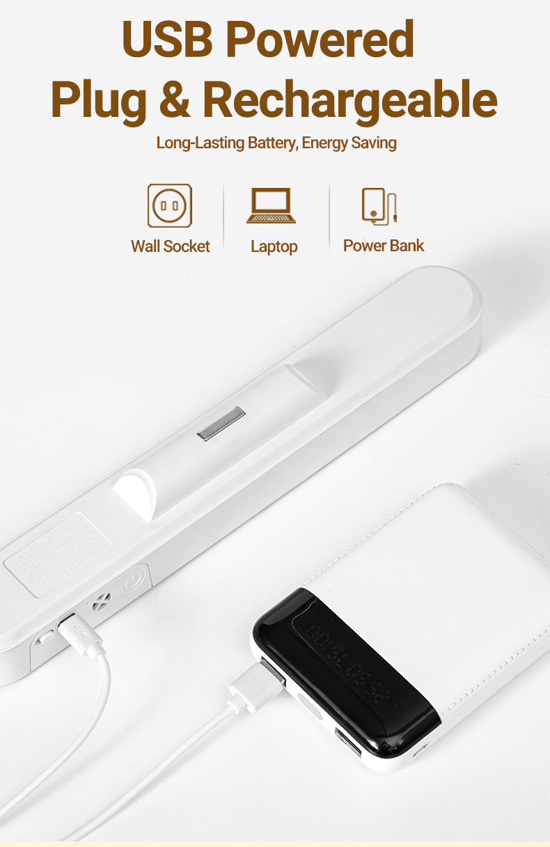 Magnetic LED Desk Lamp Rechargeable | Dimmable Table Light for Bedroom ...