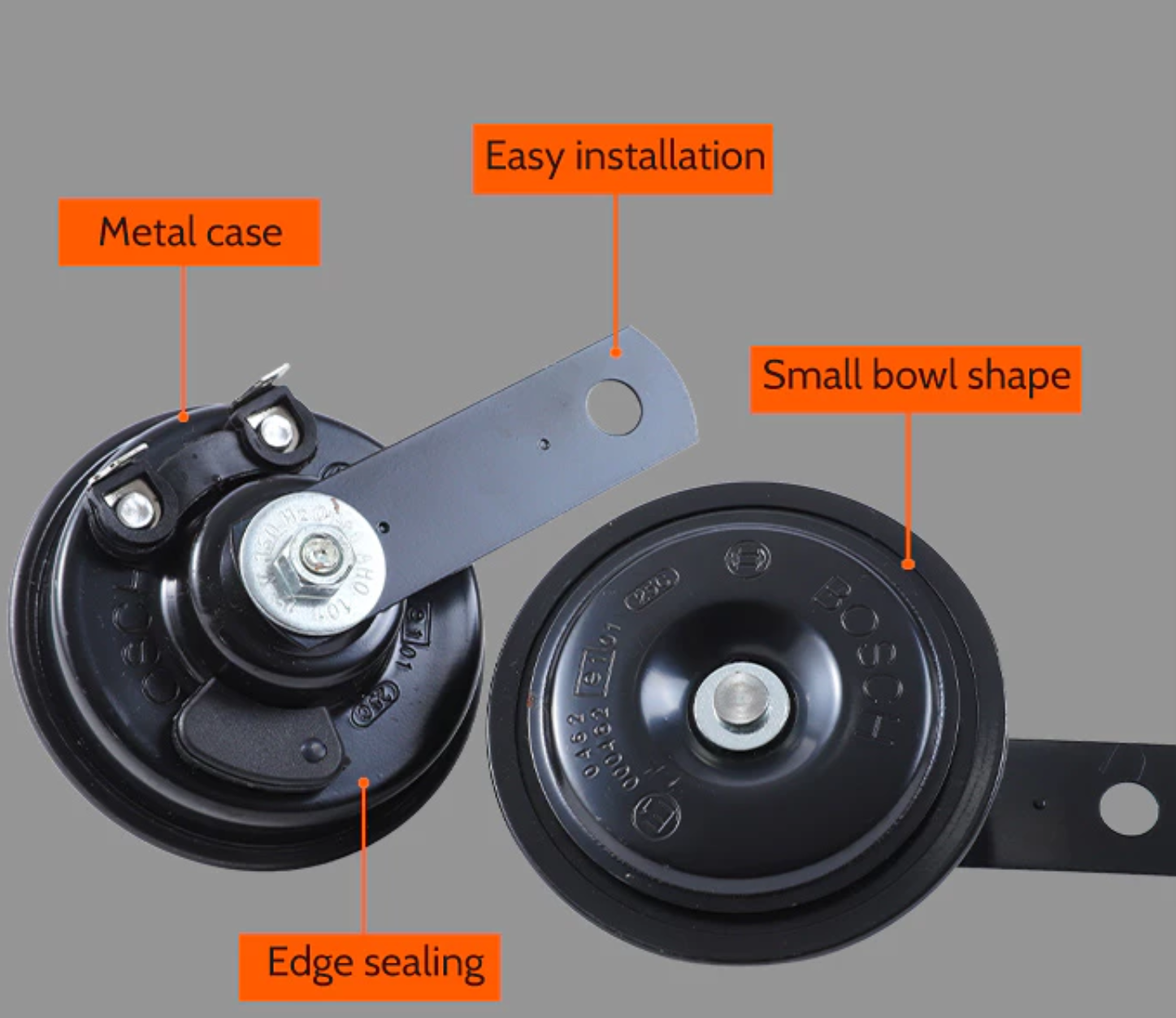 Bosch FC2 Disc Compact Horn 12V 350Hz / 420Hz 111dB(A) For Motorcycle ...