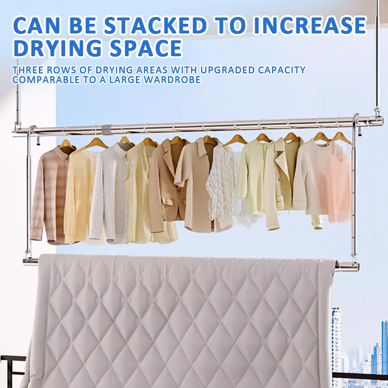 Adjustable Clothes Hanging Rack Retractable Sampayan Stainless Steel ...