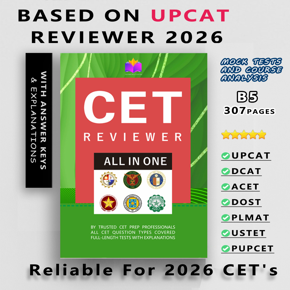 UPCAT CET Reviewer 2026 Edition Q&A College Entrance Exam book For 2026 ...