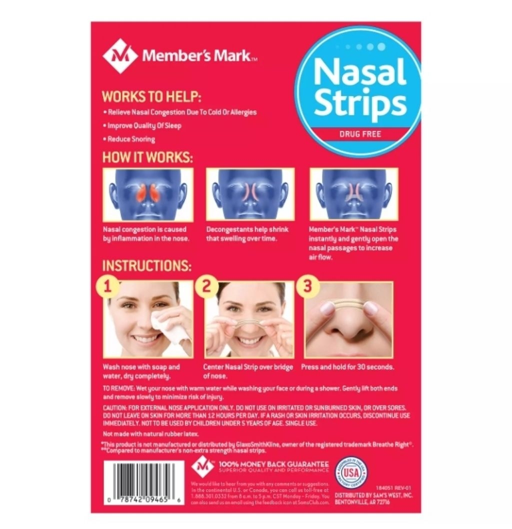 Nasal Strips Members Mark Extra Strength, Tan 44 strips | Shopee ...