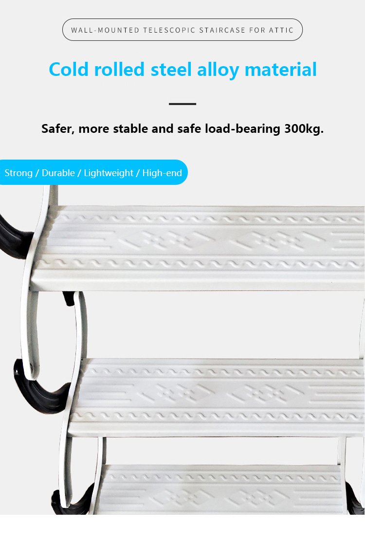 Attic electric telescopic staircase household folding ladder multi ...