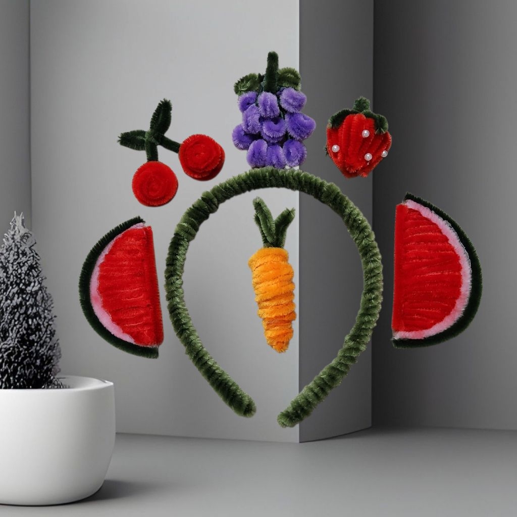 nutrition month headband, fruits and vegetable headband,fuzzy Wire ...
