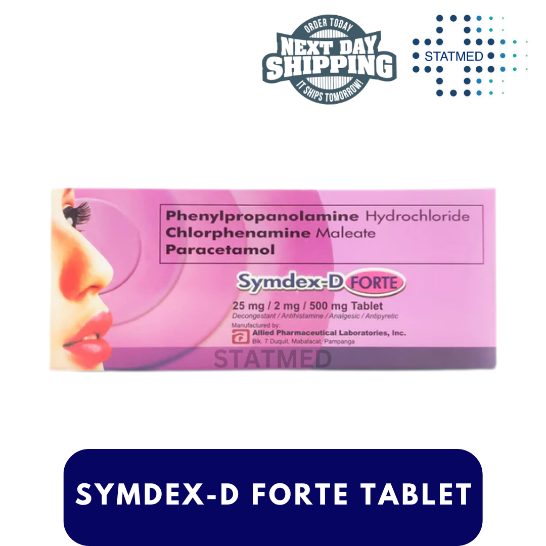 Symdex-D Forte Tablet Paracetamol + PPA + Chlorphenamine Bioflu Neozep ...