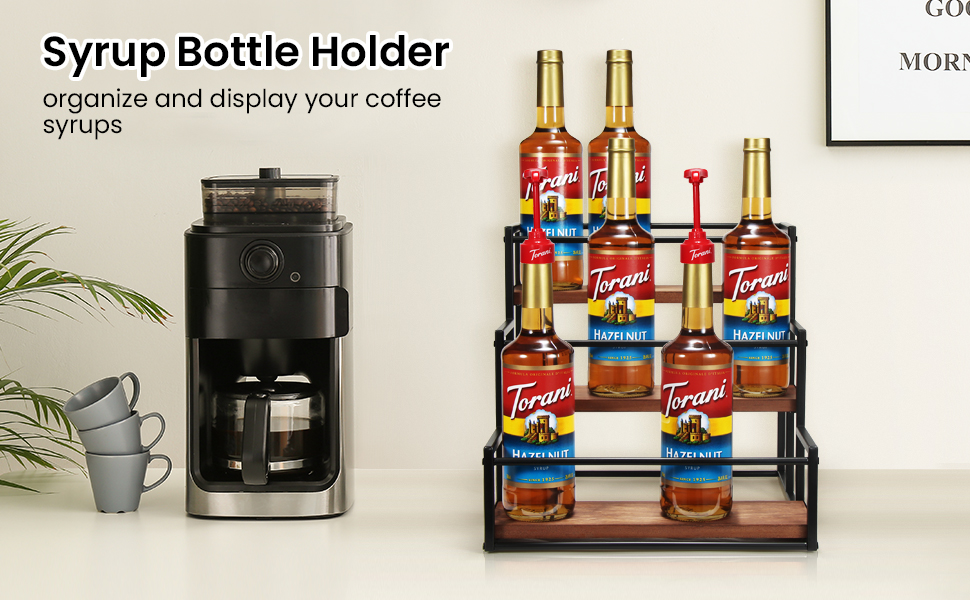 Coffee Syrup Rack Pump Rack Syrup Organizer Spice Rack Wine Storage ...