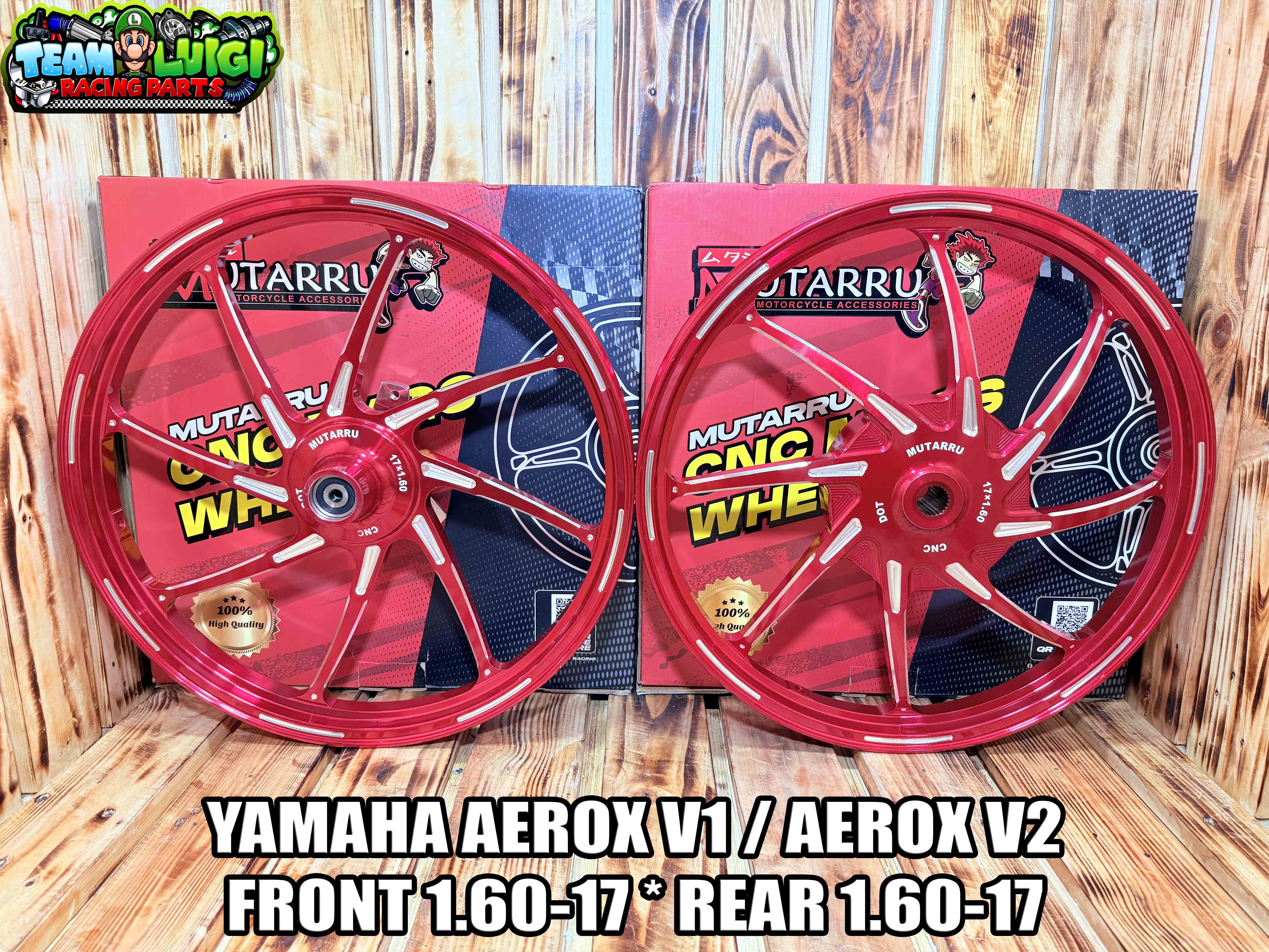 MUTARRU CNC MAGS 17s 8 SPOKES YAMAHA AEROX V1 / AEROX V2 MADE IN ...