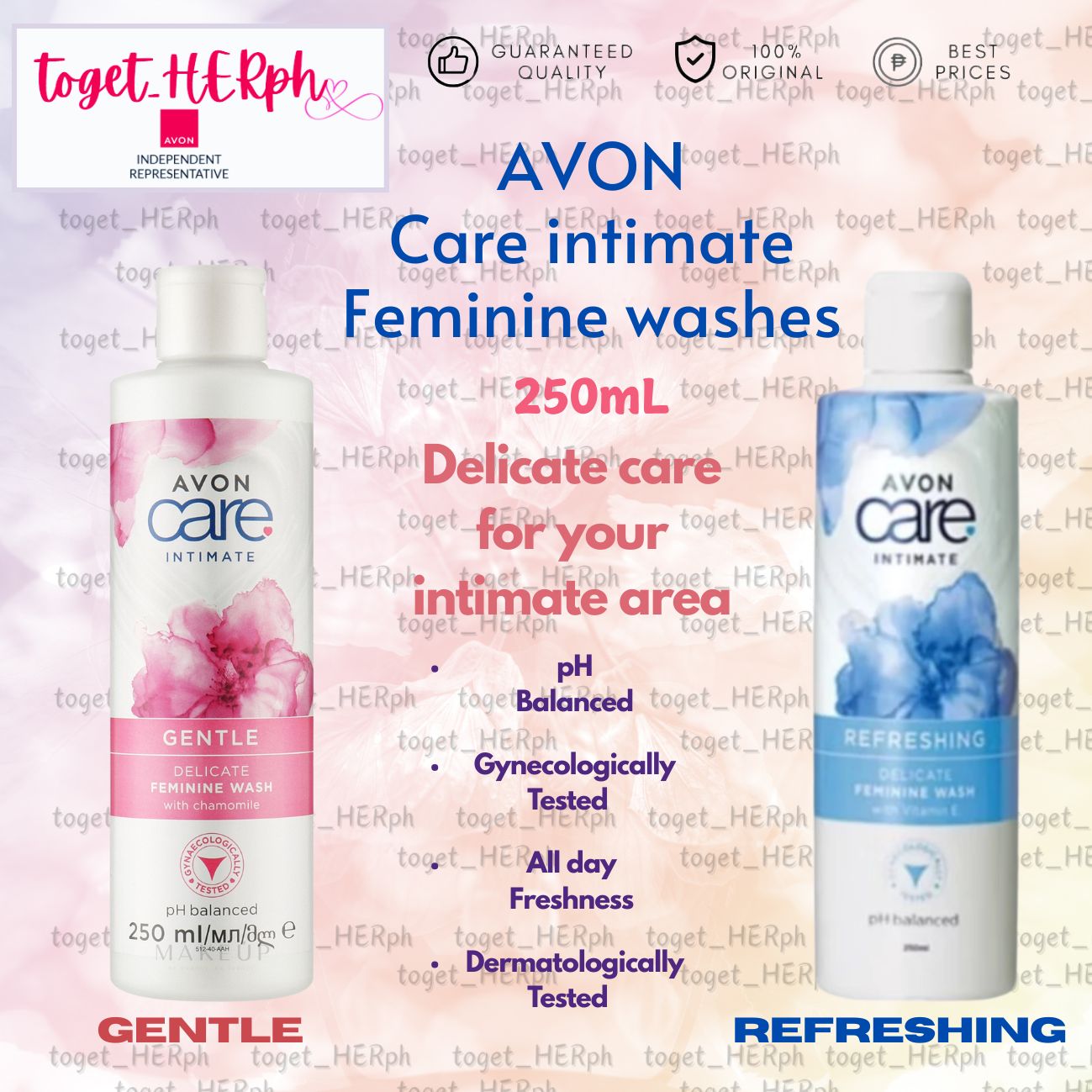 Avon Care Intimate FEMININE WASH Gentle / Refreshing 250mL | Shopee ...