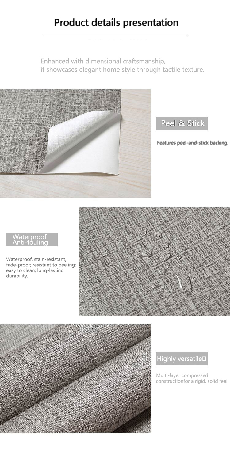 Ultra Textured Linen Wallpaper Self-Adhesive - Premium Natural Look ...