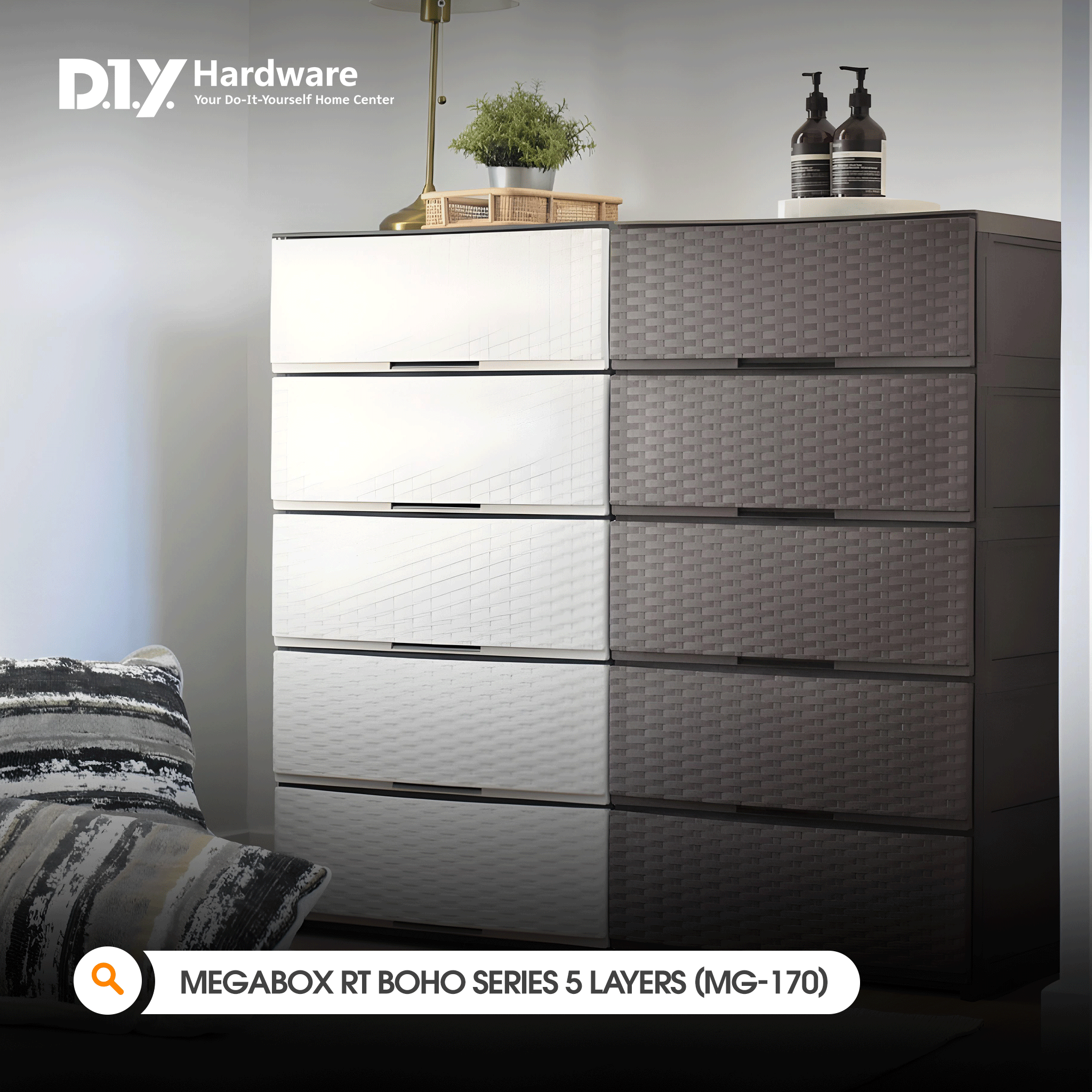 MEGABOX by DIY Hardware RT Boho Series Wide Drawer 5 Layers (MG-170 ...