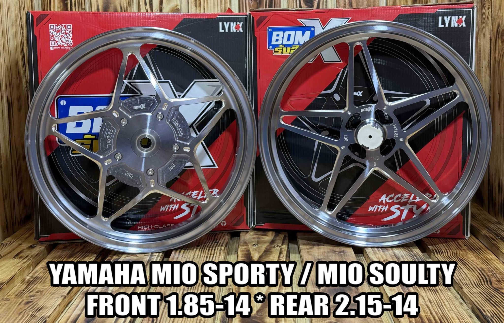 MIOLS1 BRAND NEW BOM X LYNX (STAR) CNC MAGS 14s 5SPOKES MIO SPORTY ...