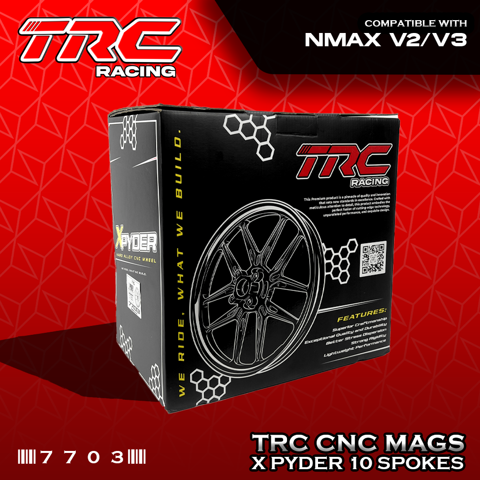TRC NMAX V2/V3 CNC XPYDER 10 SPOKES MAG WHEELS (3.0 F x 3.5 R 13) 7703 ...