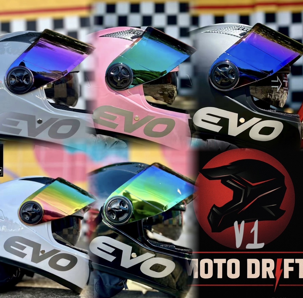 EVO HELMET CUSTOMIZED BRANDNEW DUAL VISOR with ICC STICKER FREE EXTRA ...