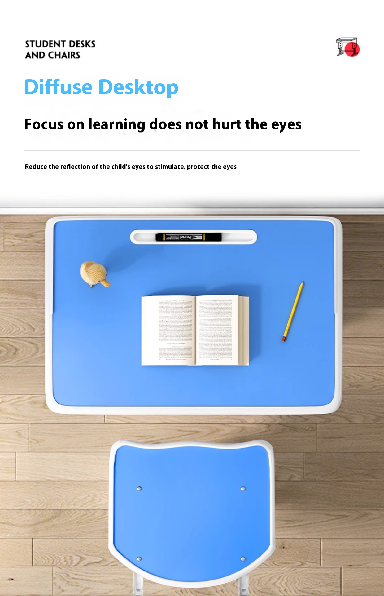 【COD】Study Table for Kids with Chairs adjustable with reading stand 3 ...