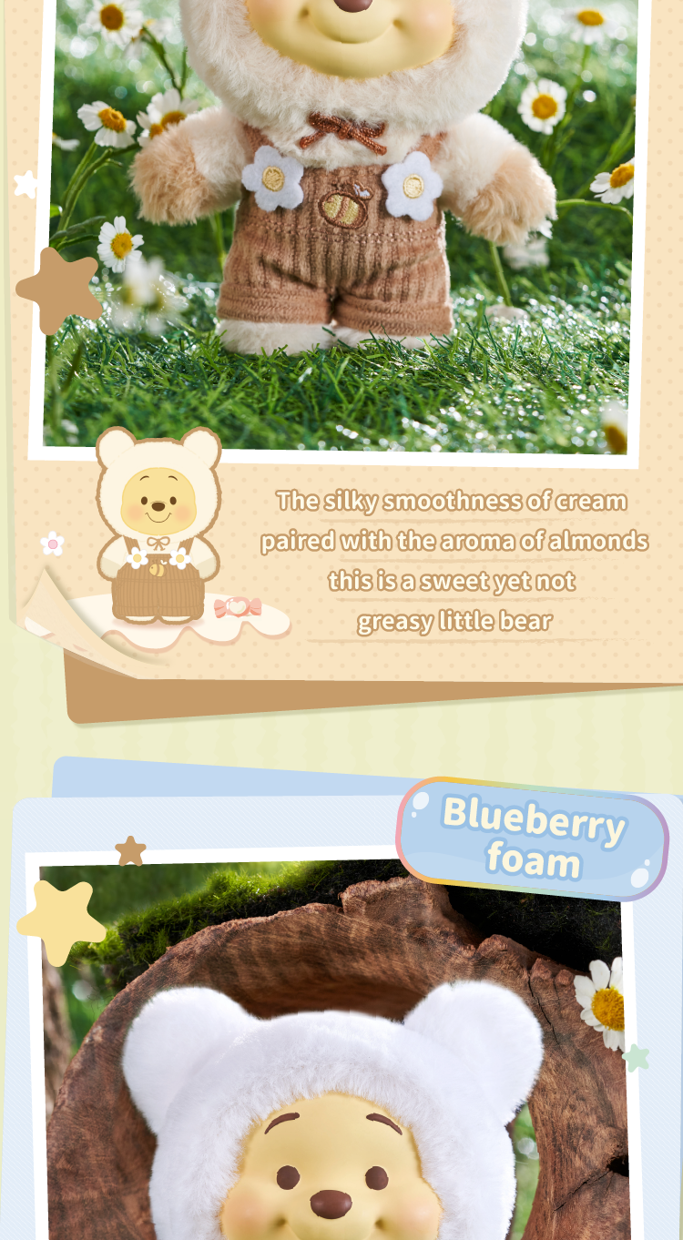 TOP TOY Disney Winnie the Pooh Candy Bear Series Vinyl Plush Blind Box ...