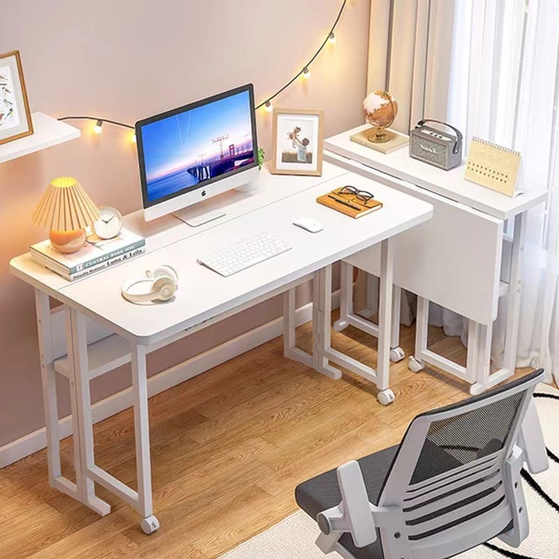 Folding Table Computer Table Study Table Office Table 2-layer folding ...