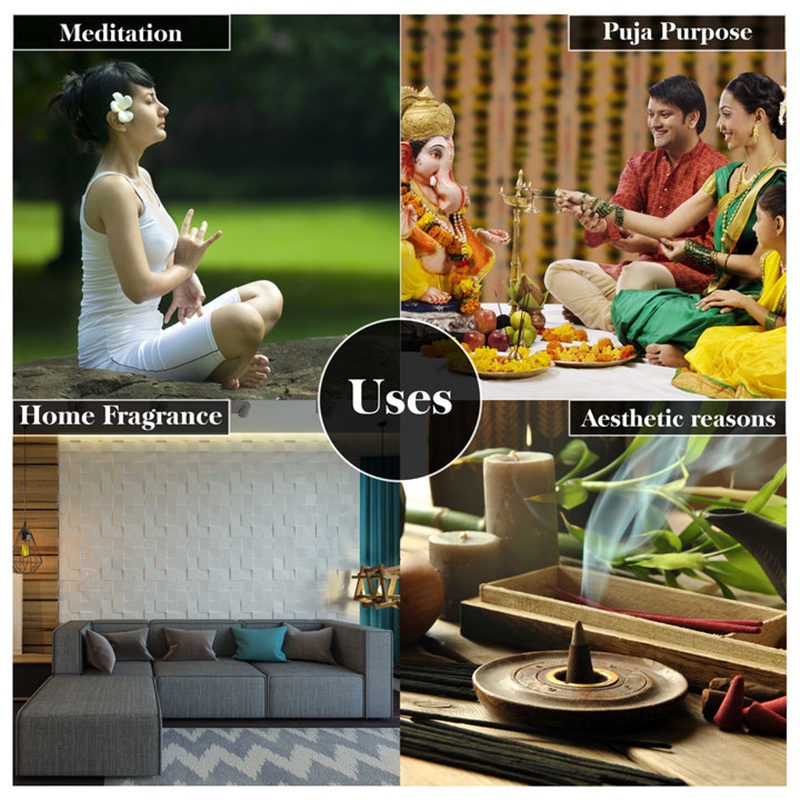 HEM Cinnamon Rose Incense Cones (10Pcs Per Box / with Holder) Original ...