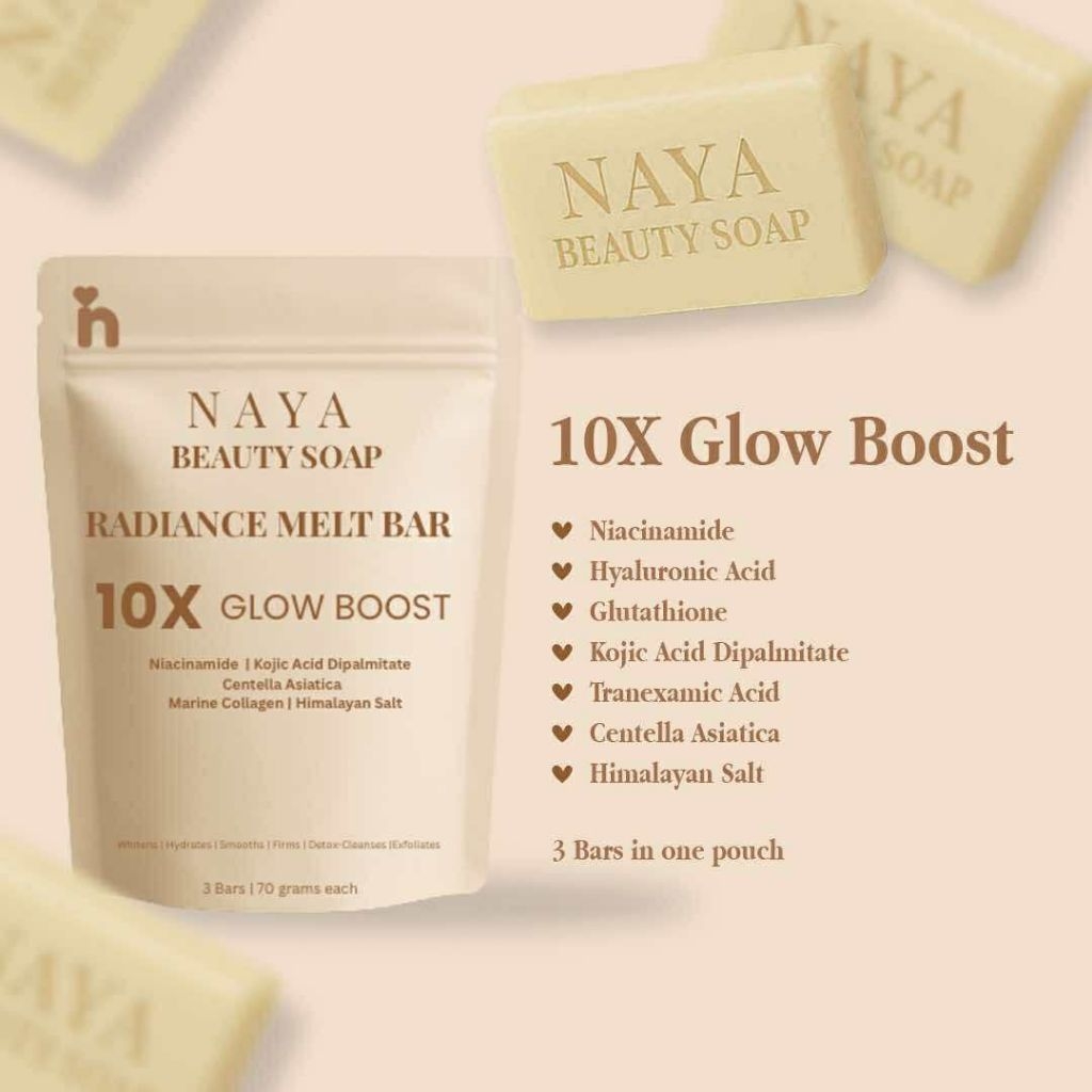 1 PACK NAYA BEAUTY SOAP 70G RADIANCE MELT BAR SOAP ( FREE MESHNET) Body ...