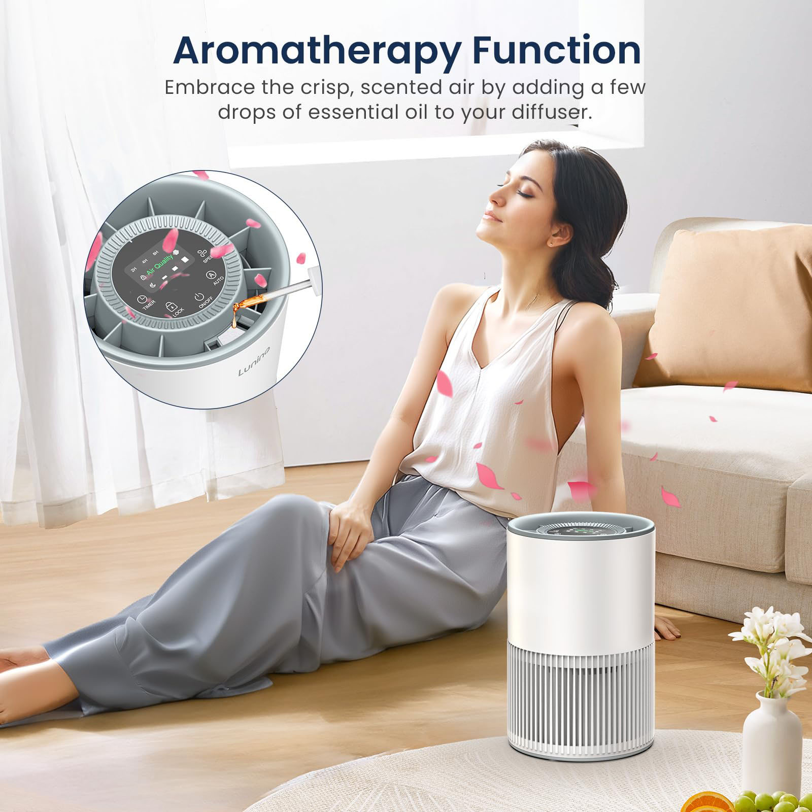 Air Purifiers for Home to 60m²+ H13 True HEPA Air Purifier with ...