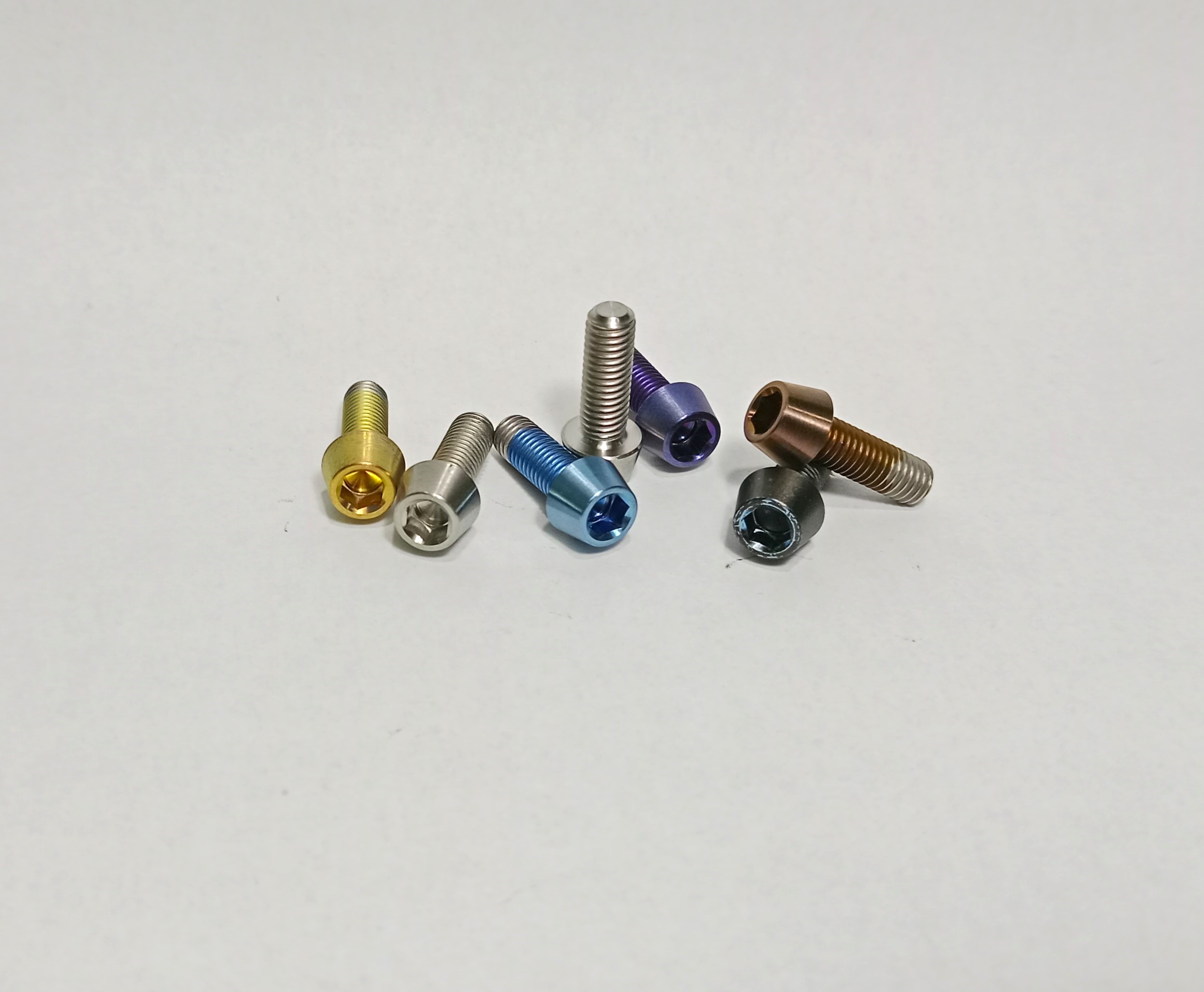 Titanium bolt for bicycle Steerer Tube clamp (Blue/Purple color ...