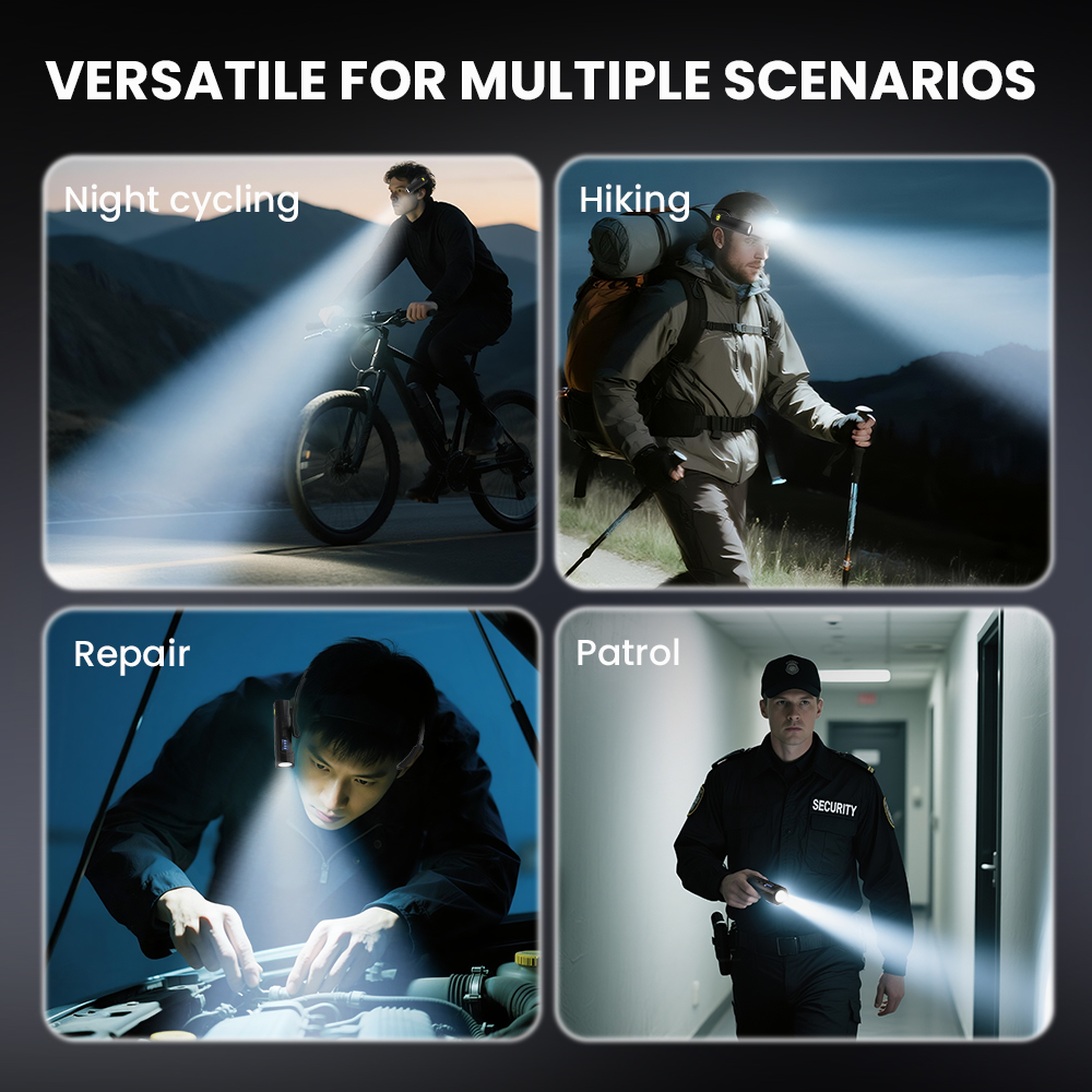 Orashare OL08 Headlamp 500LM 1000mAh Rechargeable Flashlight LED Torch ...