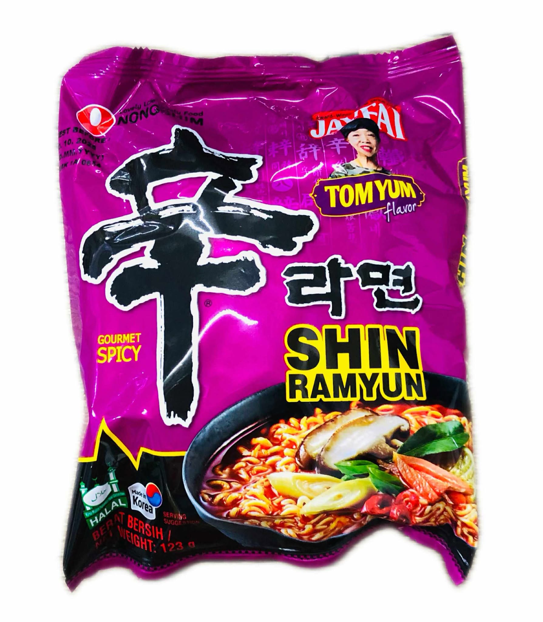 4PCS/1PACK NONGSHIM SHIN RAMYUN TOM YUM FLAVOR Instant Noodles Gourmet ...