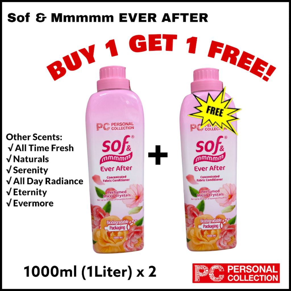 Sof & Mmmm Fabcon 1000ml | Shopee Philippines
