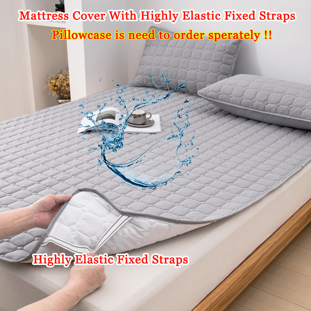 100% Waterproof Mattress Protector Cover Bedsheet Queen/King/Double ...