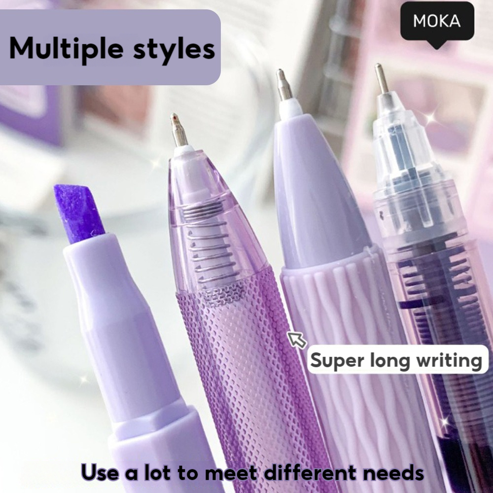Gel Pen Set with Quick-Drying Black Ink for Smudge-Free Writing, 7Pcs ...