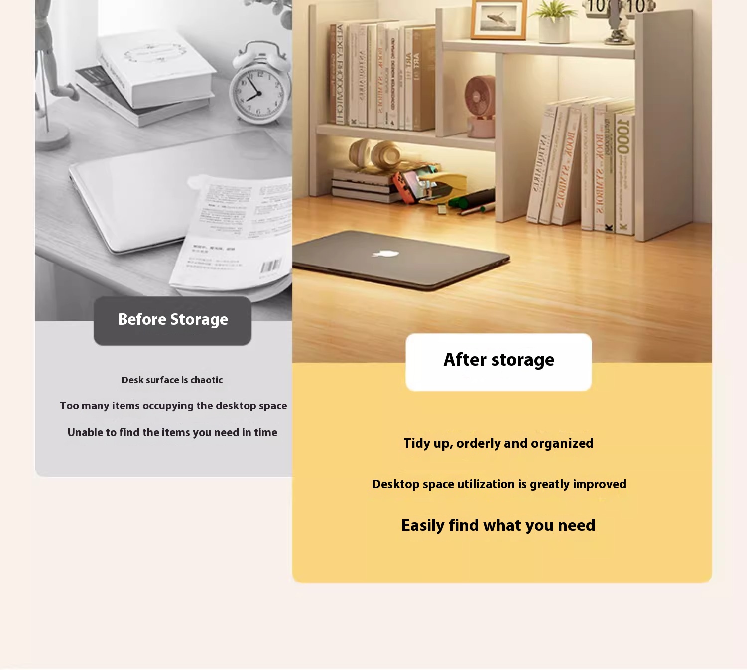 Adjustable Desktop Shelf Organizer Office Table Rack Multipurpose ...